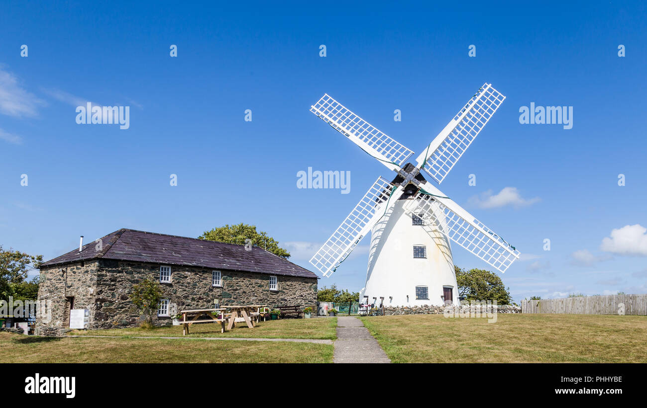 Windmill on Anglesey, Wales, UK Stock Photo - Alamy