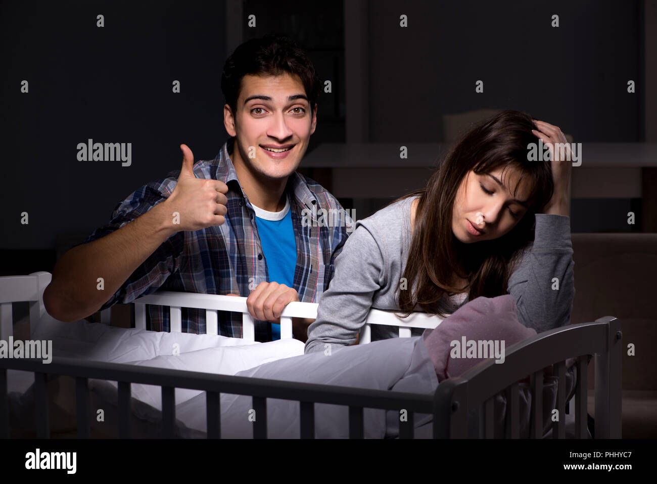 Couple thumbs up bed hi-res stock photography and images - Alamy