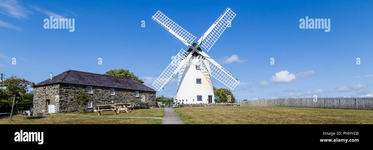 Windmill on Anglesey, Wales, UK Stock Photo - Alamy