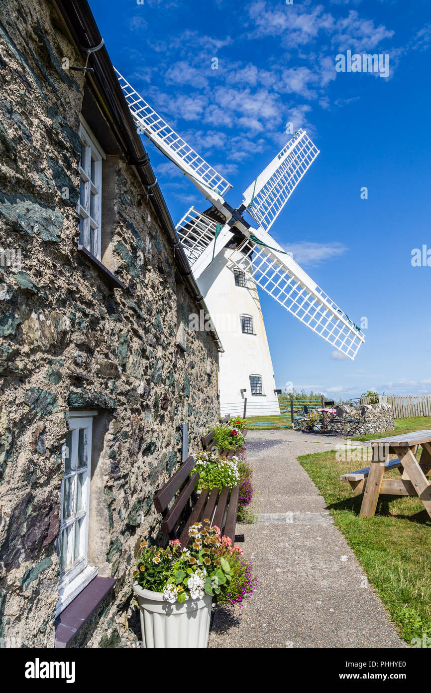 Windmill on Anglesey, Wales, UK Stock Photo - Alamy