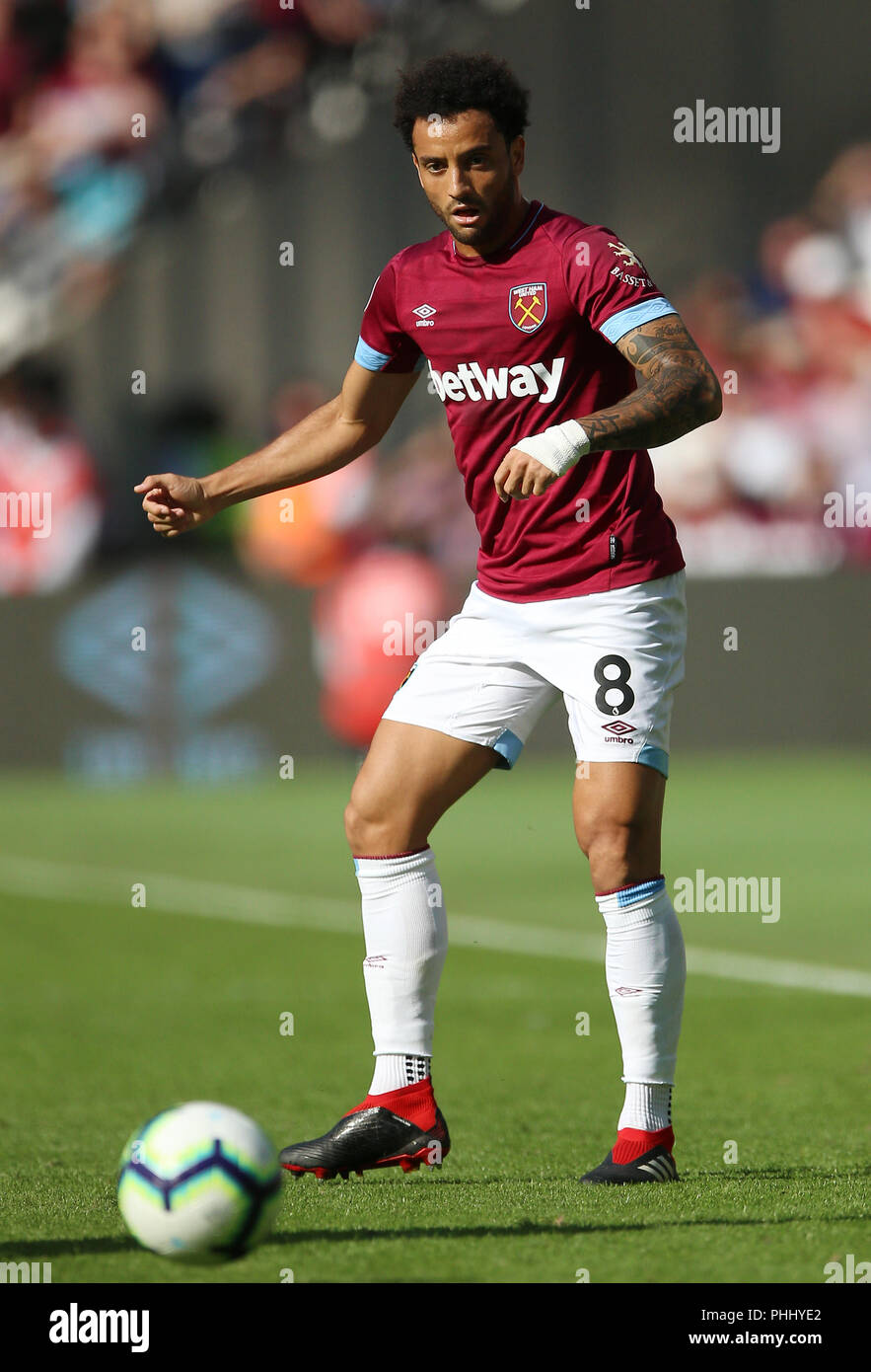 West Ham United's Felipe Anderson during the Premier League match at ...