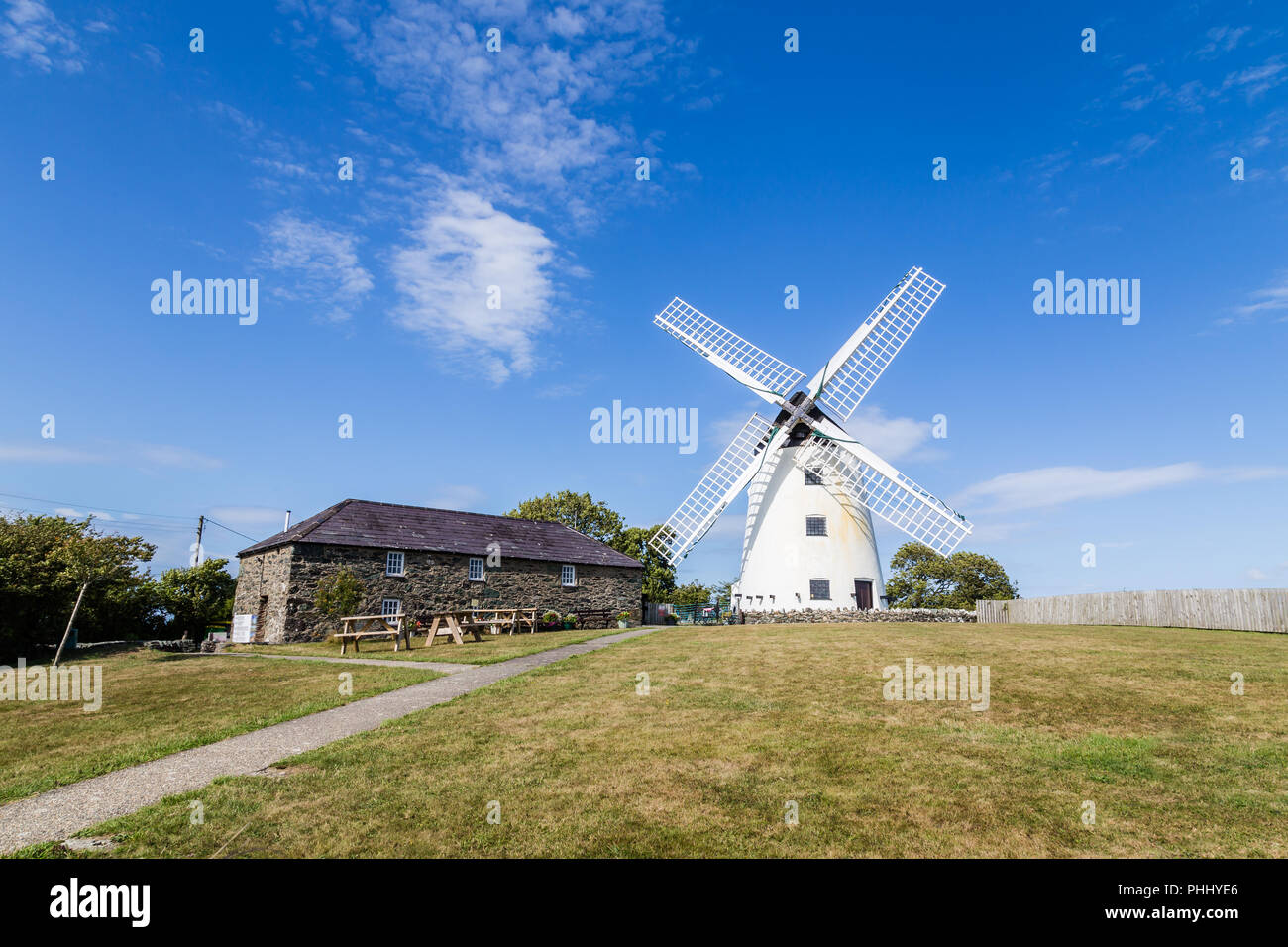 Windmill on Anglesey, Wales, UK Stock Photo - Alamy