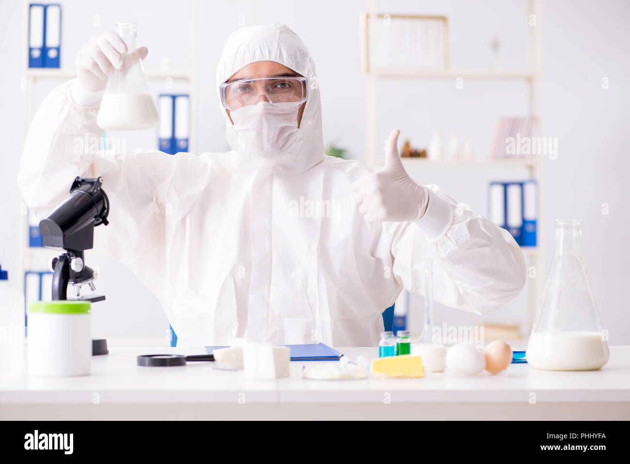 Food scientist testing new stuff in the lab Stock Photo - Alamy