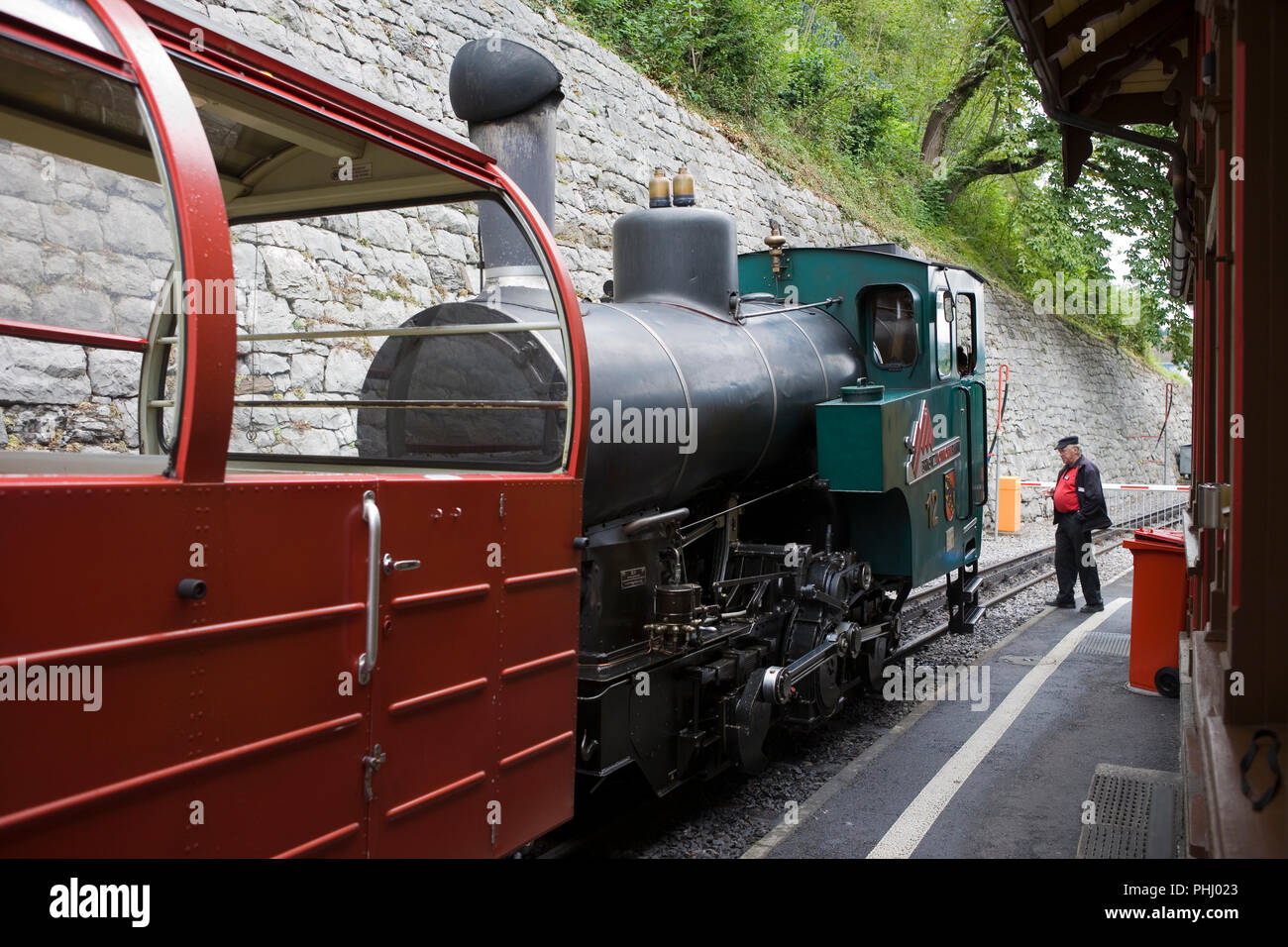 The little steam-train at Brienz: Brienz Rothorn Bahn, locomotive 12 ...