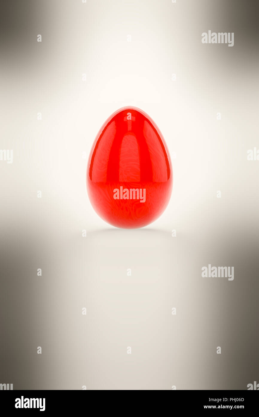 a red easter egg on white background Stock Photo - Alamy