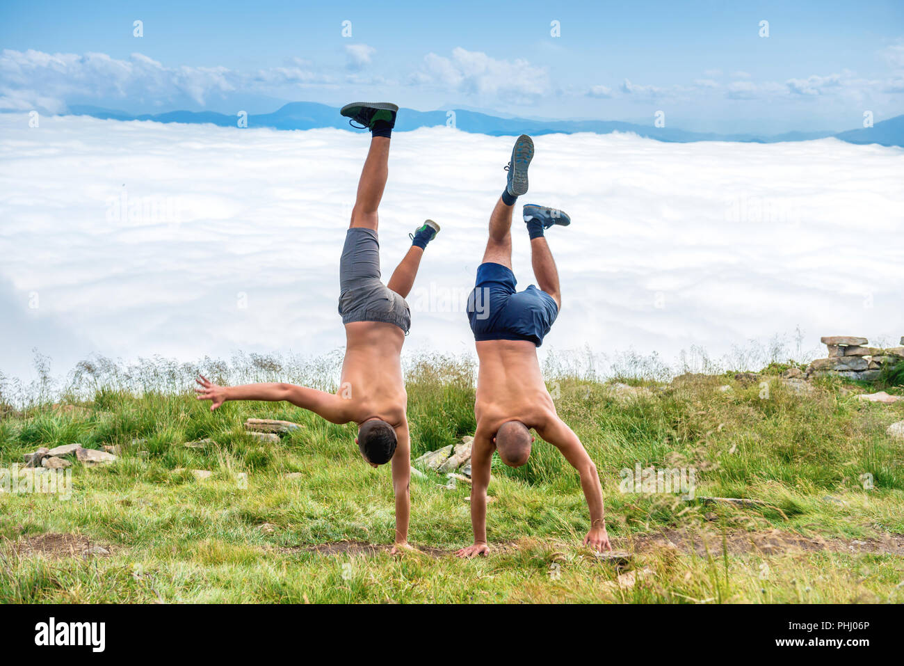 Acrobatic pose hi-res stock photography and images - Alamy