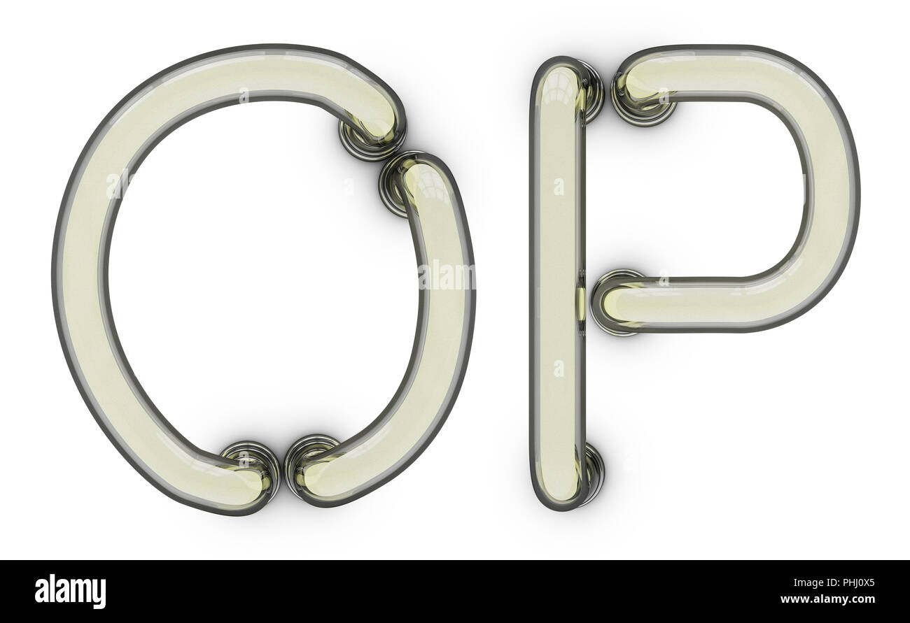 Neon tube letter on yellow background. 3D rendering Stock Photo - Alamy