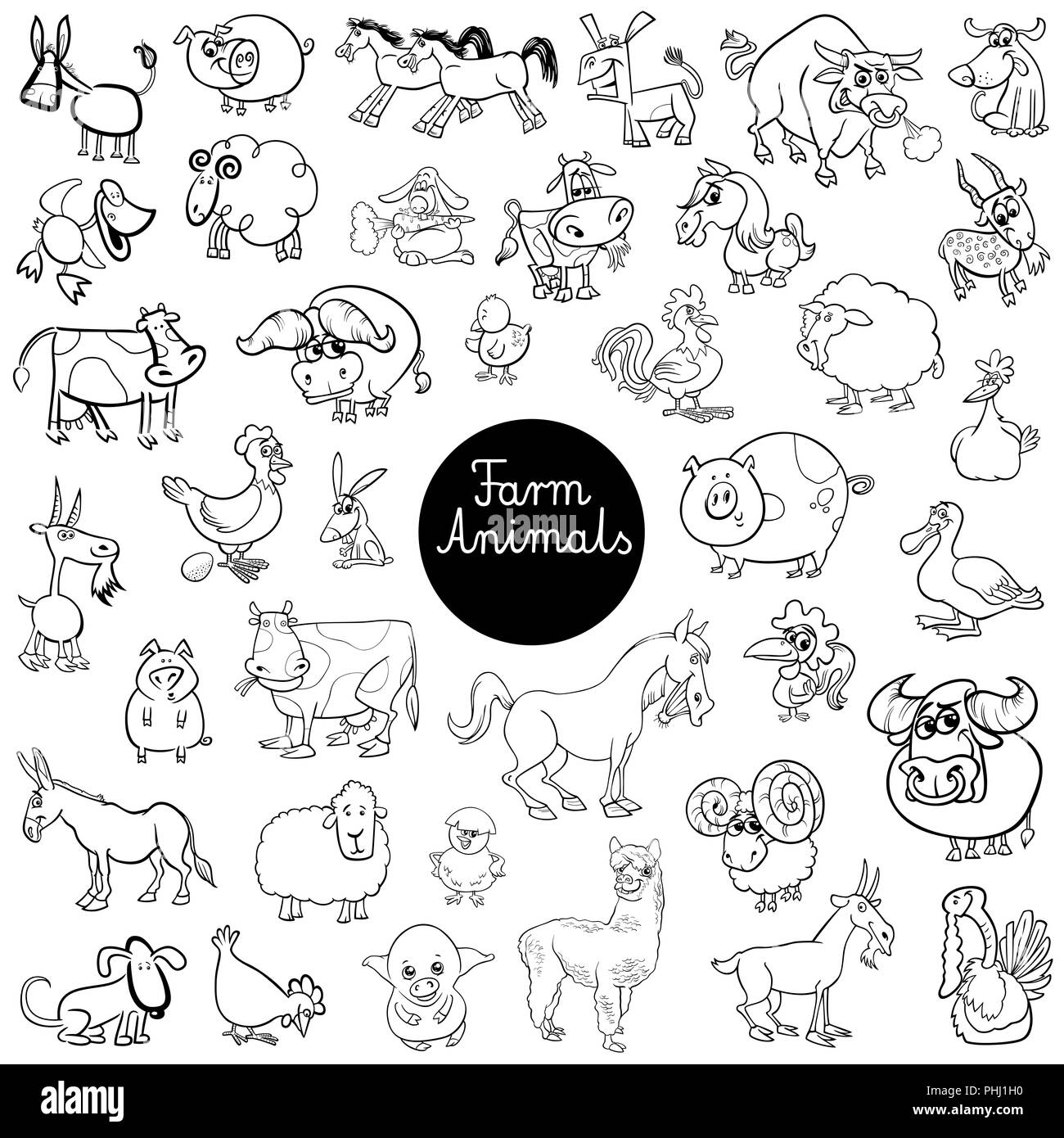 Cow characters coloring book hi-res stock photography and images - Alamy