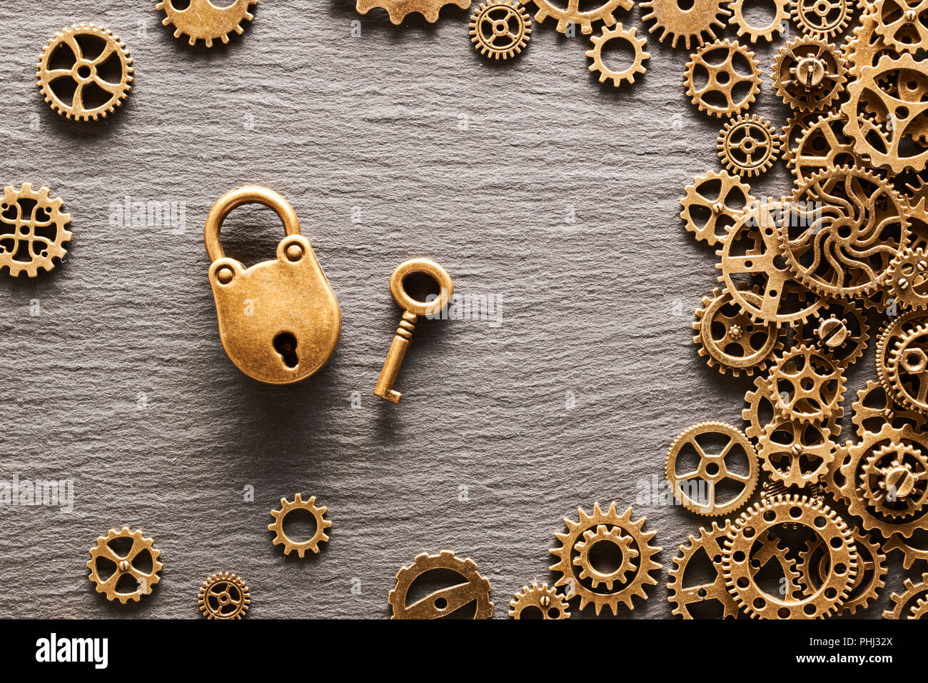 Various metal cogwheels and gear wheels Stock Photo - Alamy