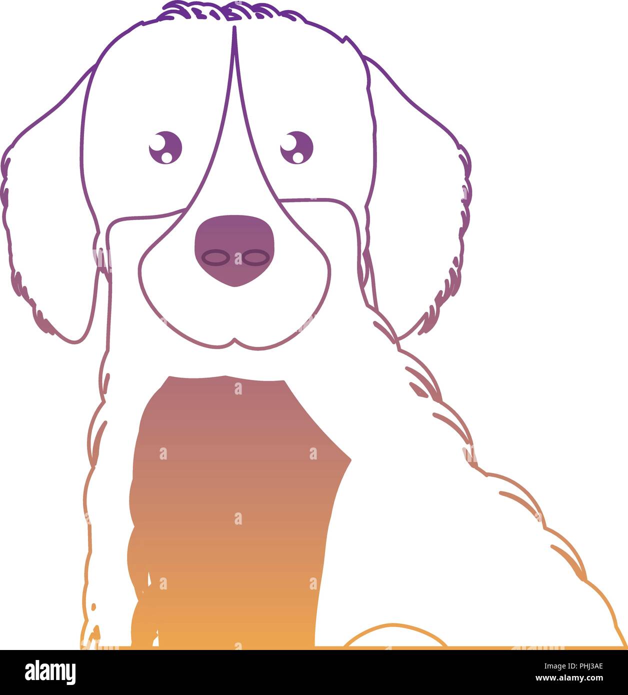 cute golden retriever icon over white background, vector illustration ...