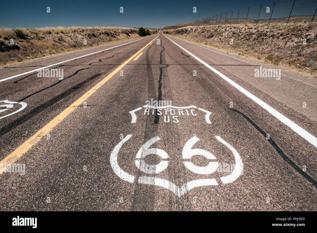 Street sign on historic route 66 in California Stock Photo - Alamy