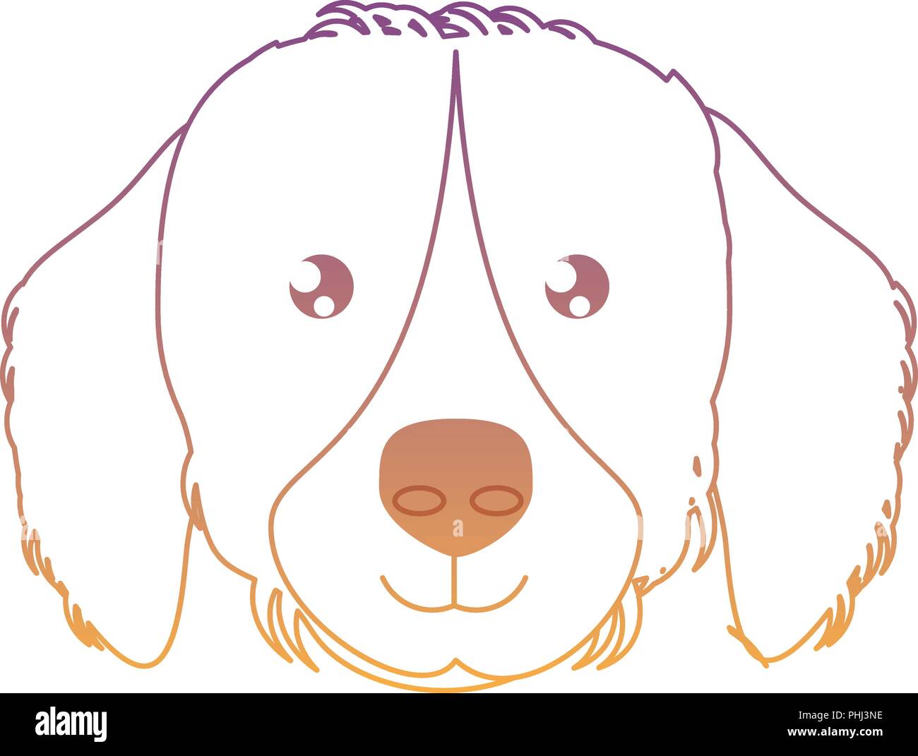 cute golden retriever icon over white background, vector illustration ...