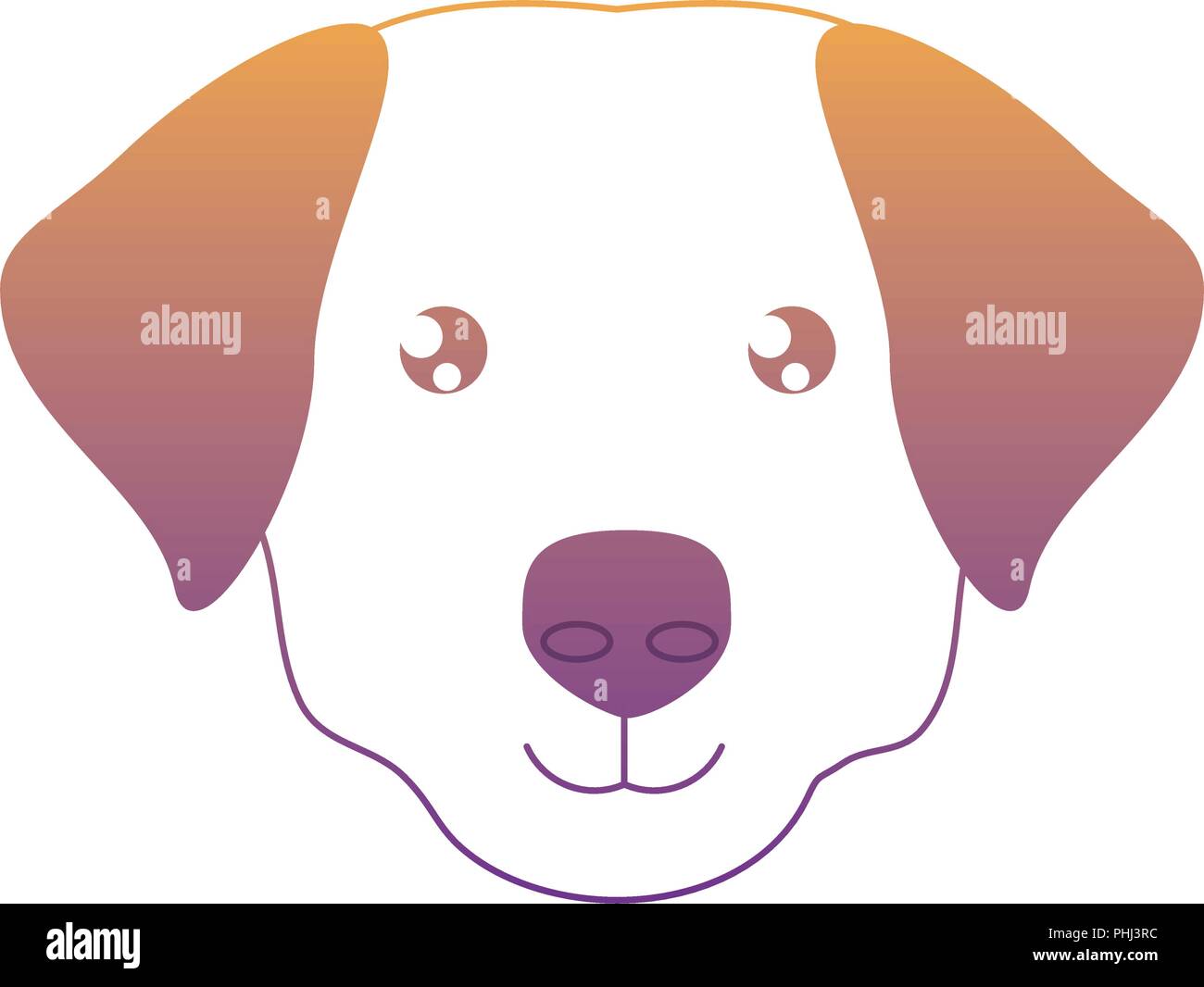 cute labrador icon over white background, vector illustration Stock ...