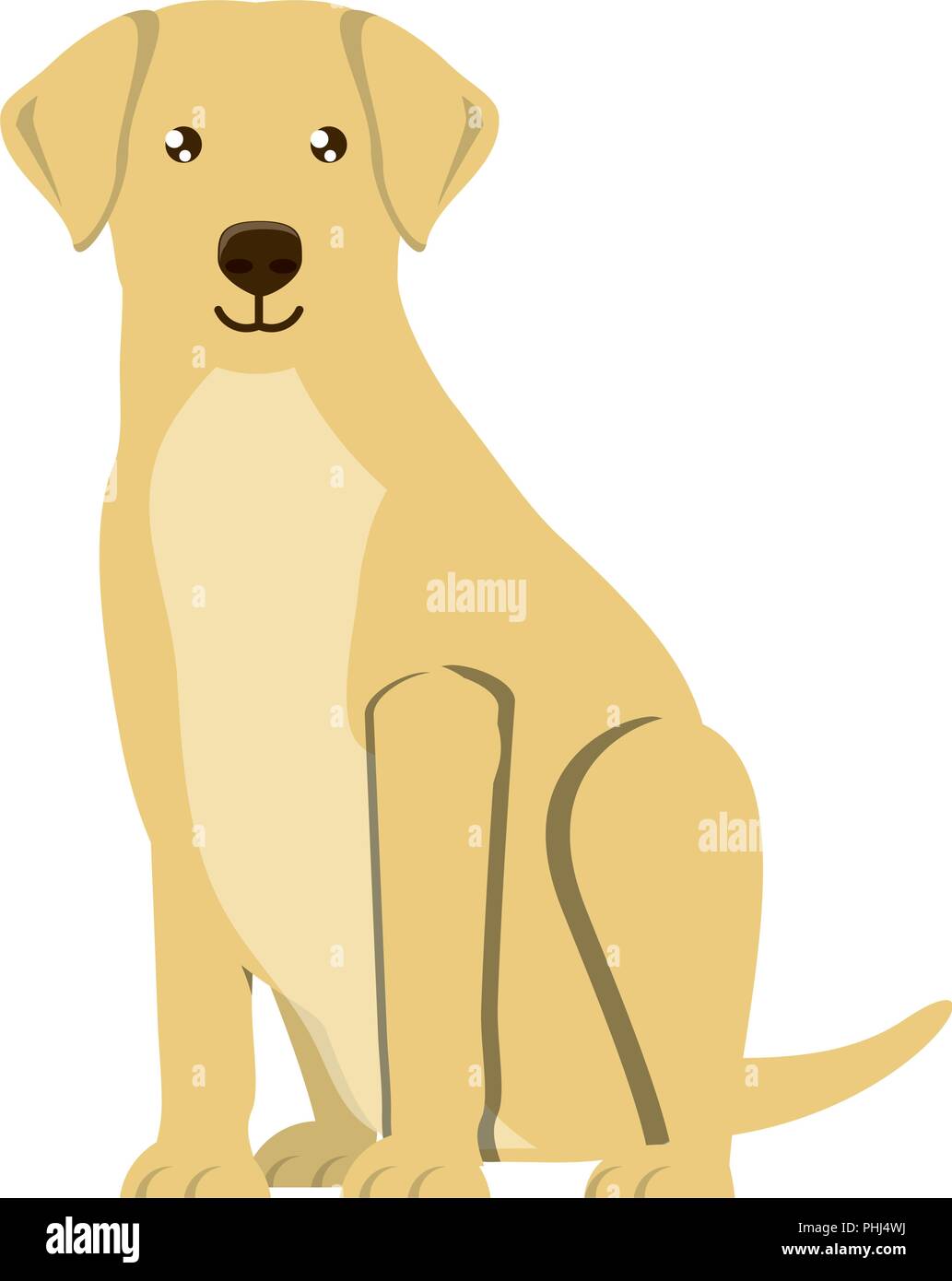 cute labrador dog icon over background, vector illustration Stock ...