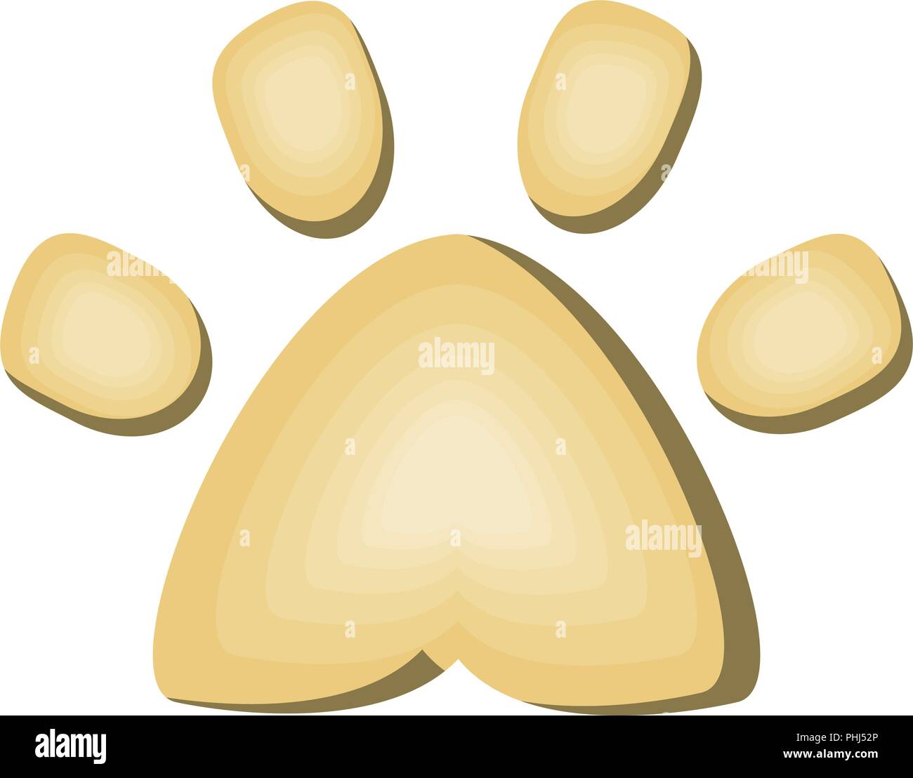 dog paw icon over white background, vector illustration Stock Vector ...