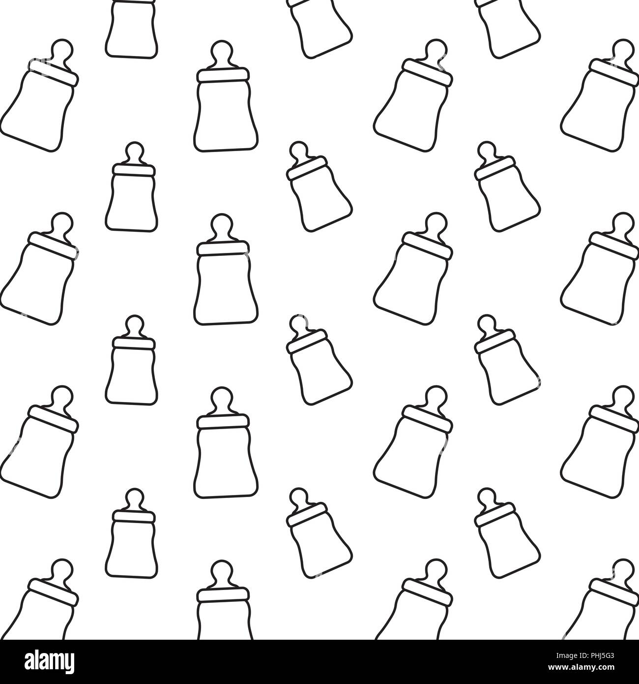 background of baby bottle pattern, vector illustration Stock Vector ...