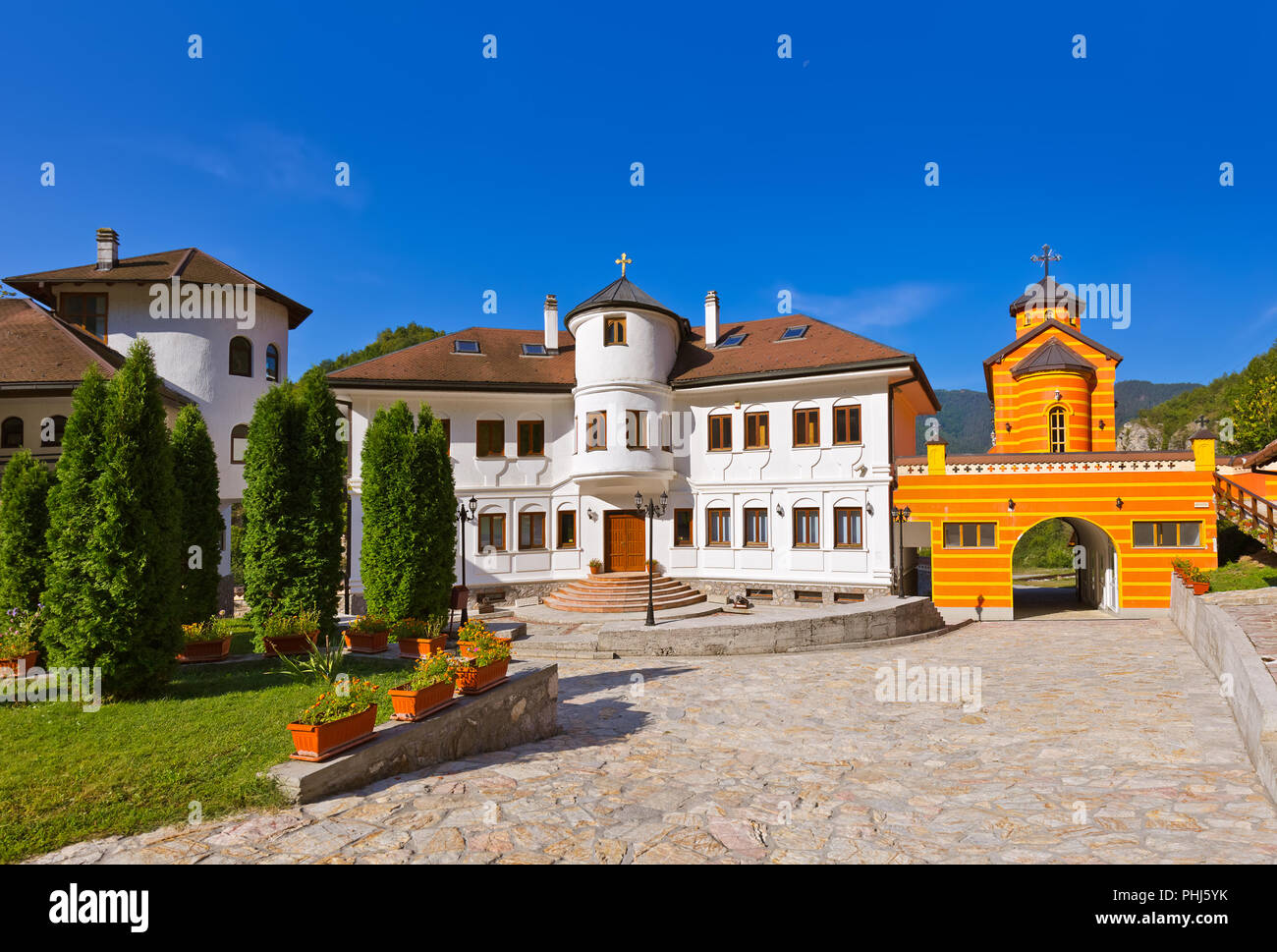 Church in medieval monastery hi-res stock photography and images - Alamy