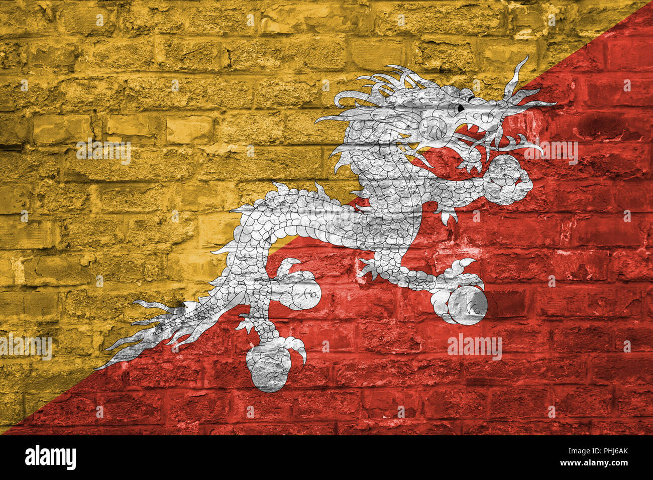 Bhutan national flag hi-res stock photography and images - Alamy