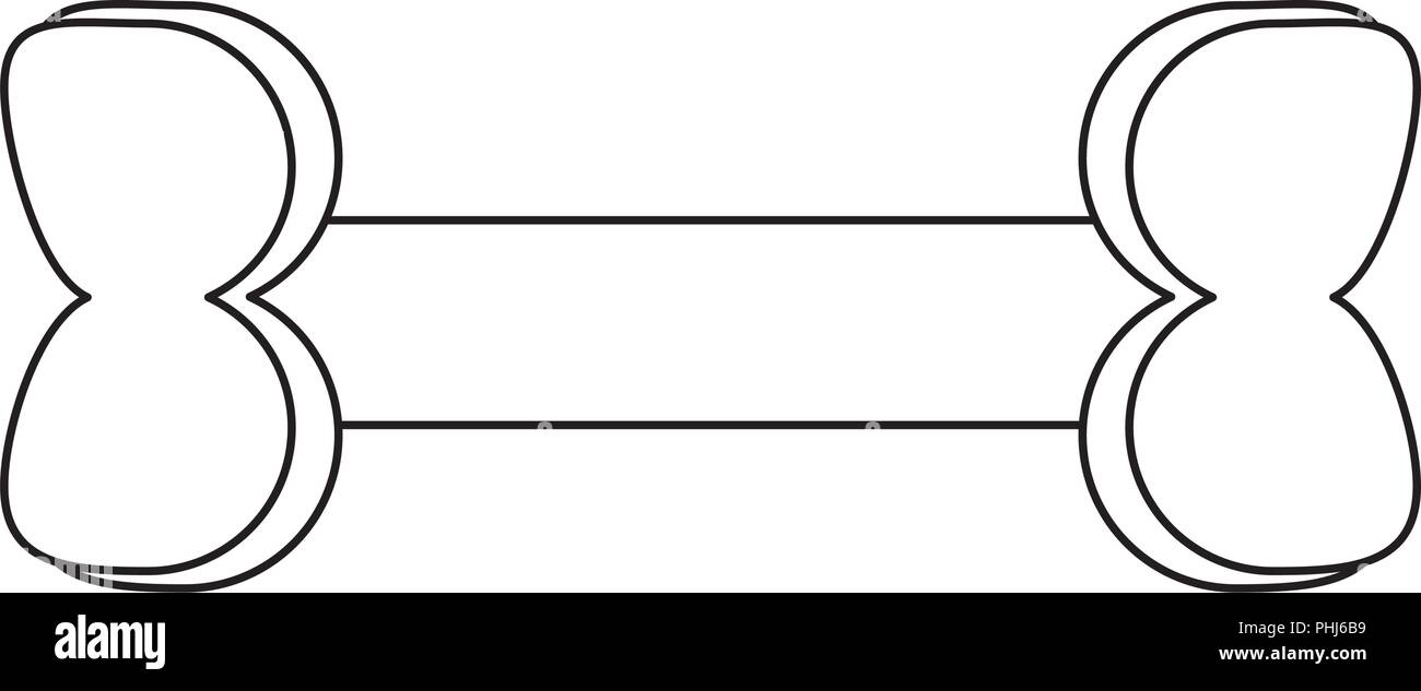 dog bone icon over white background, vector illustration Stock Vector ...