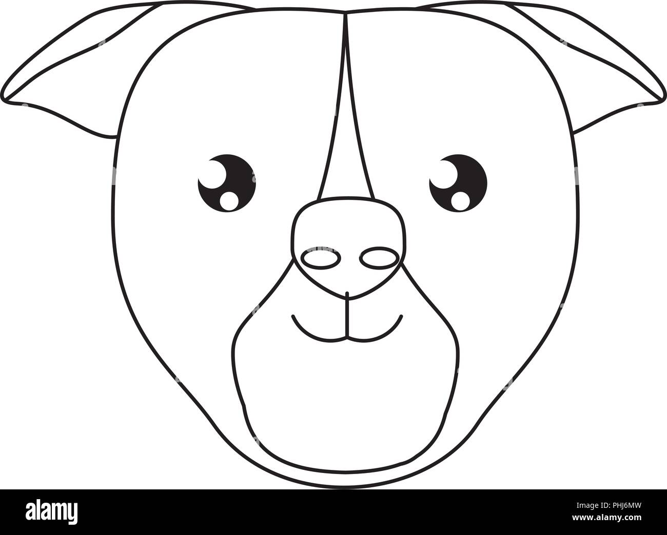 pitbull dog icon over white background, vector illustration Stock ...
