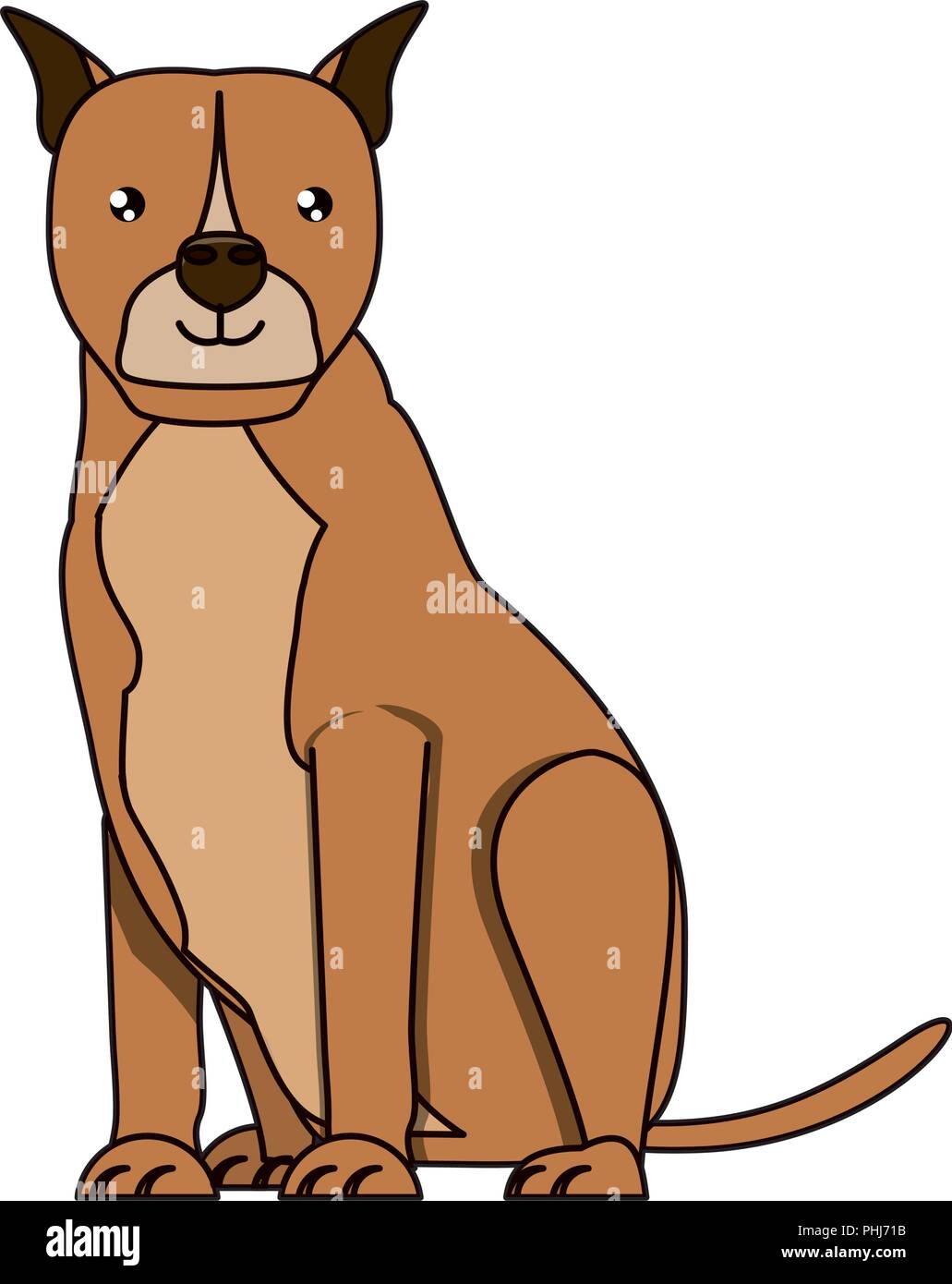 cute pitbull dog icon over background, vector illustration Stock Vector ...