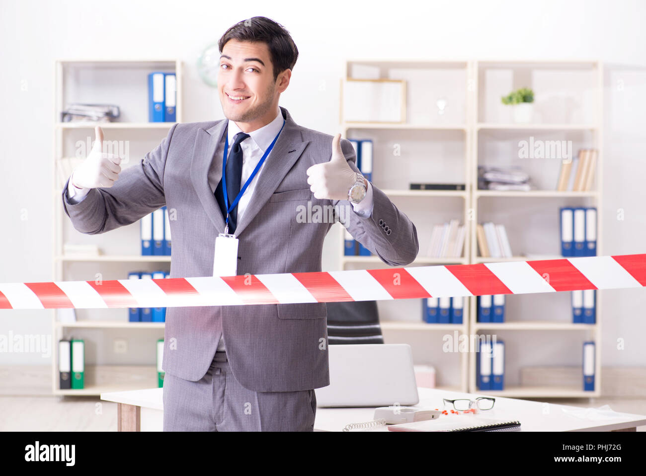 Crime thumbs up smiling hi-res stock photography and images - Alamy