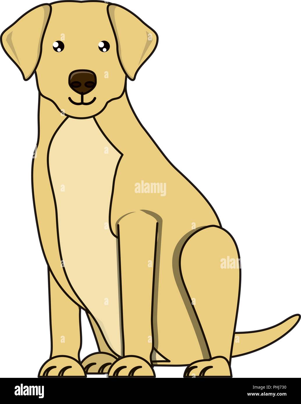 cute labrador dog icon over background, vector illustration Stock ...