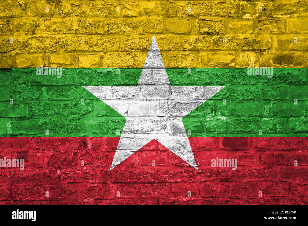 Old myanmar flag hi-res stock photography and images - Alamy