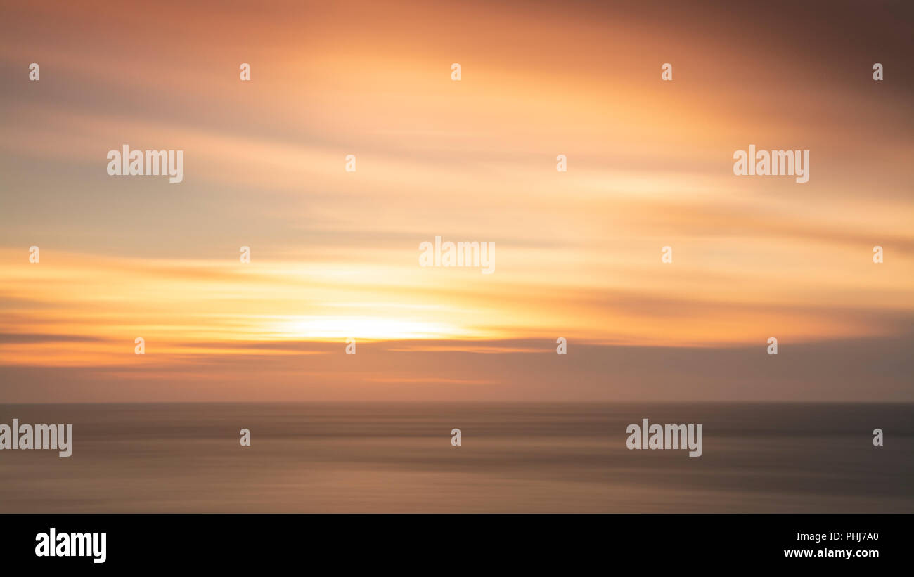 Abstract Sunset on the north Devon coast Stock Photo - Alamy