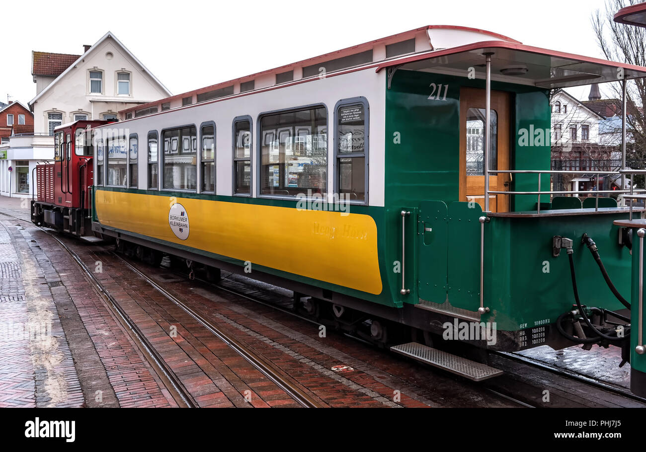 Passenger Train, Borkum Stock Photo - Alamy