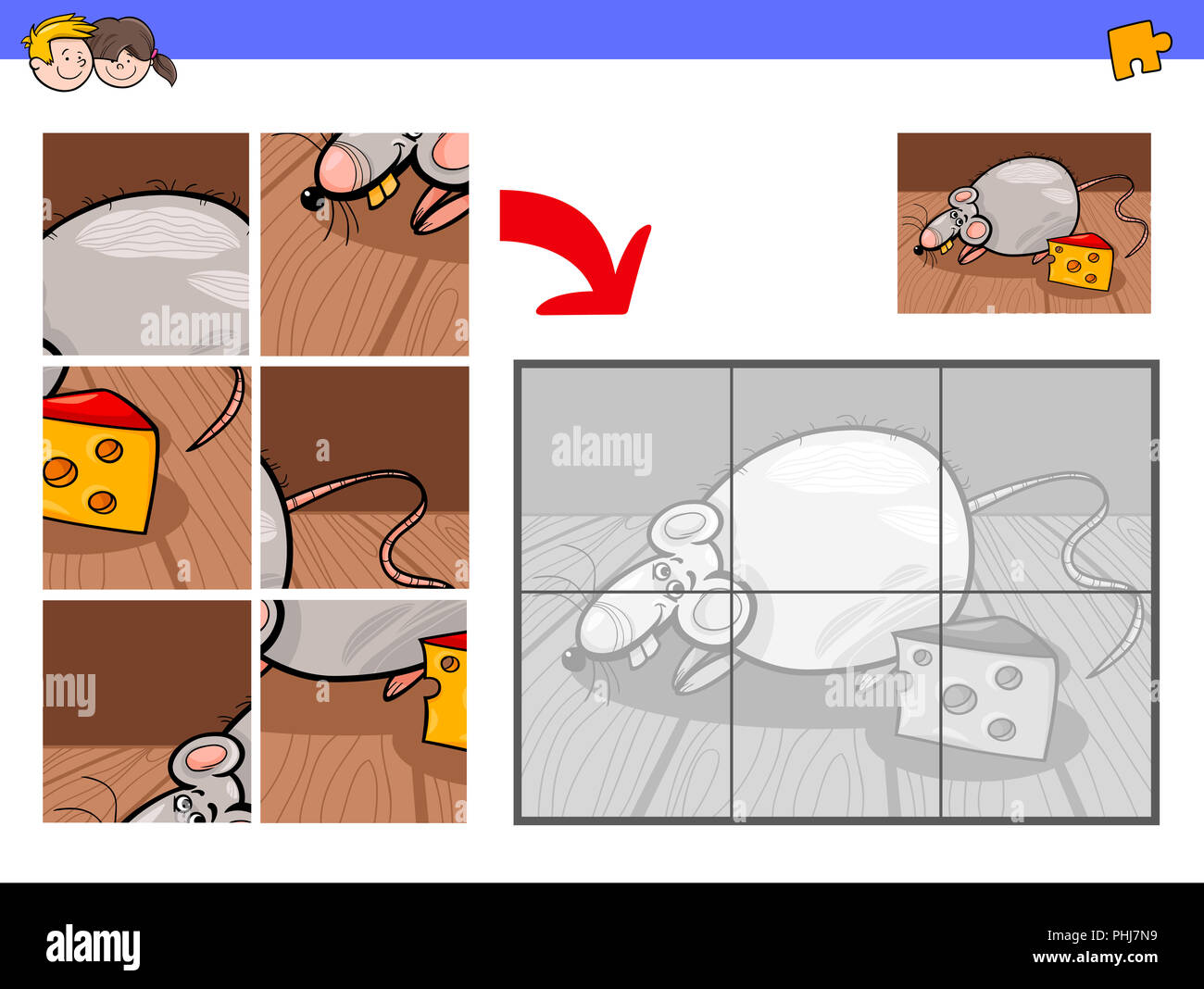Cartoon rat puzzle game hi-res stock photography and images - Alamy