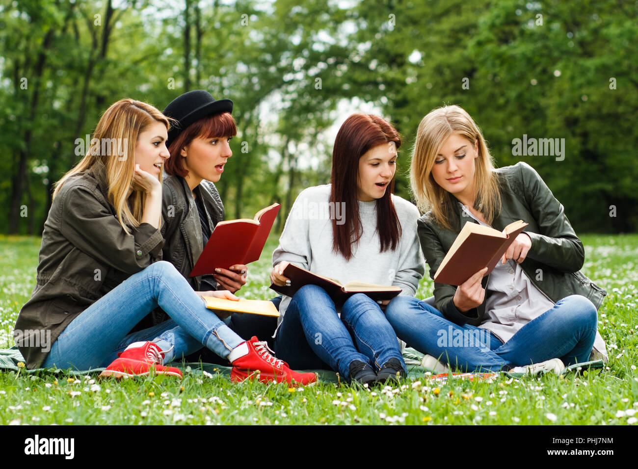 Smiling schoolgirl surprised hi-res stock photography and images - Alamy