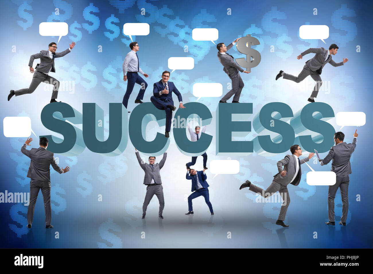 Businessmen in success business concept Stock Photo - Alamy