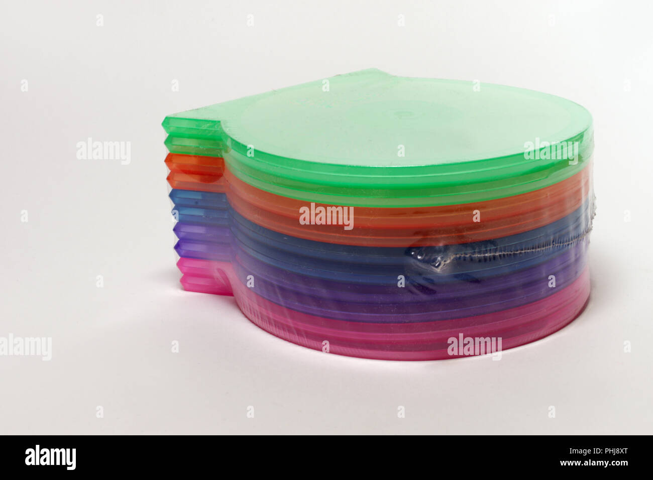 packed stack of multicolored shells - high quality single case for cd ...