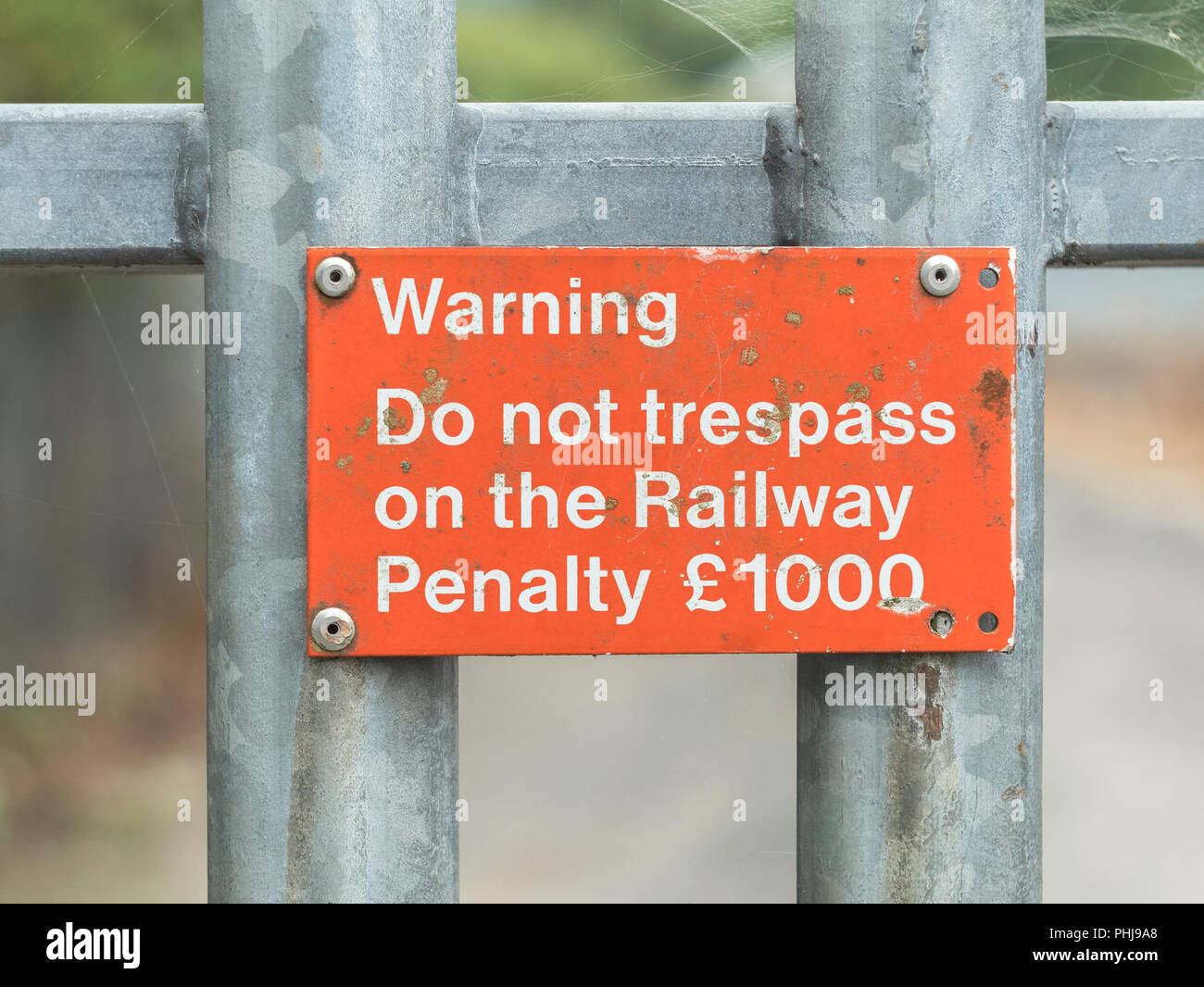 Trespass Railway Warning Sign High Resolution Stock Photography and ...