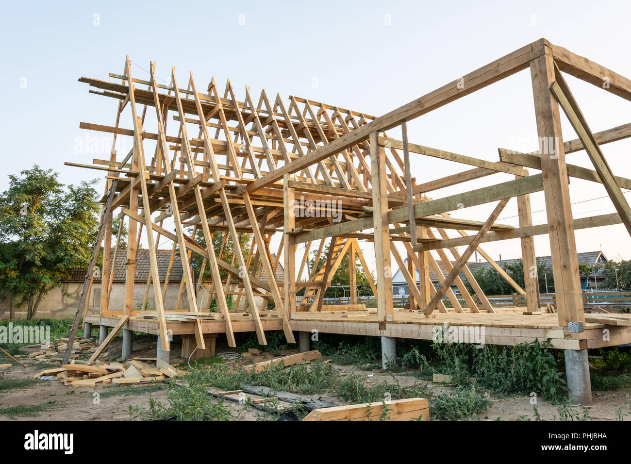 Wooden rafters hi-res stock photography and images - Alamy
