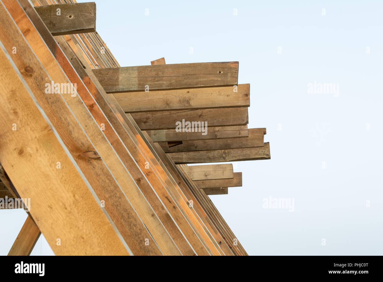 Single Family Home Construction. Building a New Wood Framed House ...