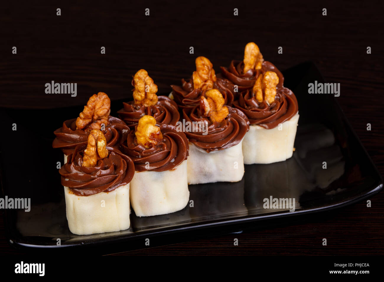 Japanese sweet roll with fruits Stock Photo - Alamy