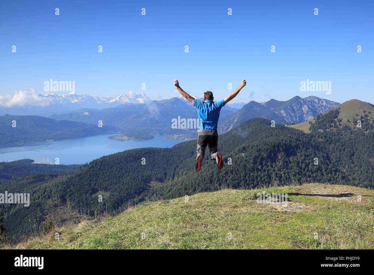 Man jumping joy victory success hi-res stock photography and images - Alamy