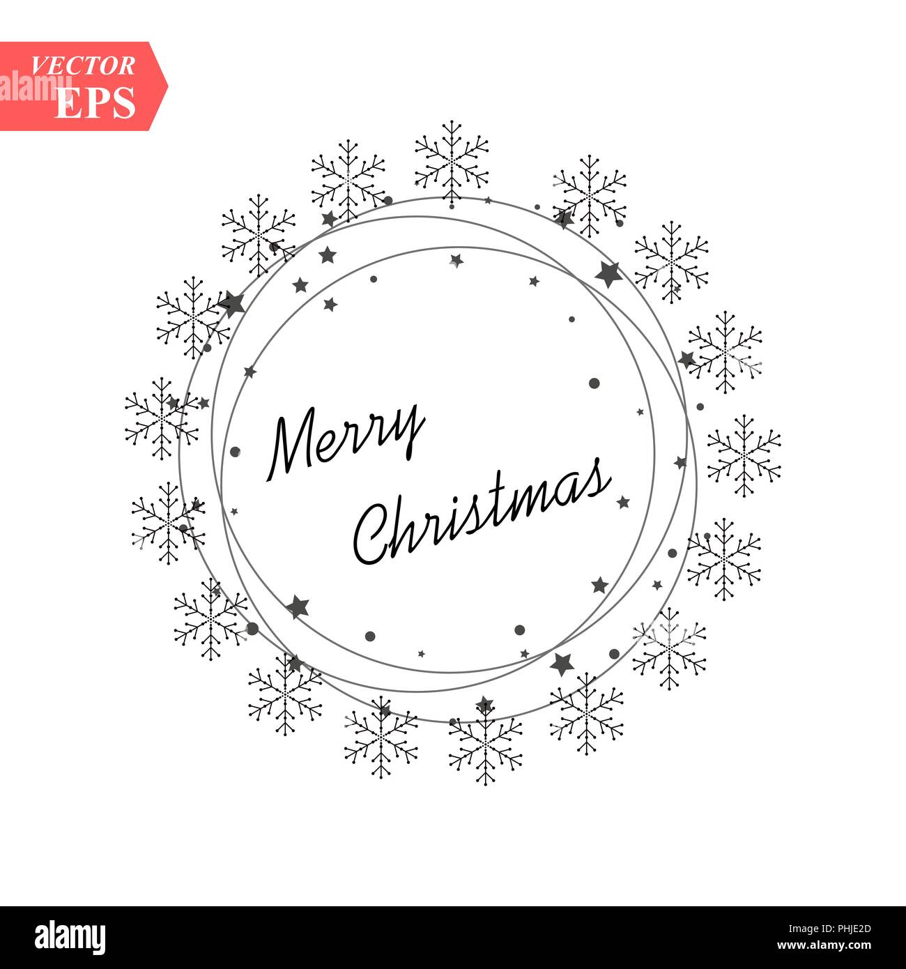 Merry Christmas text for card for your design. Calligraphy inscription ...