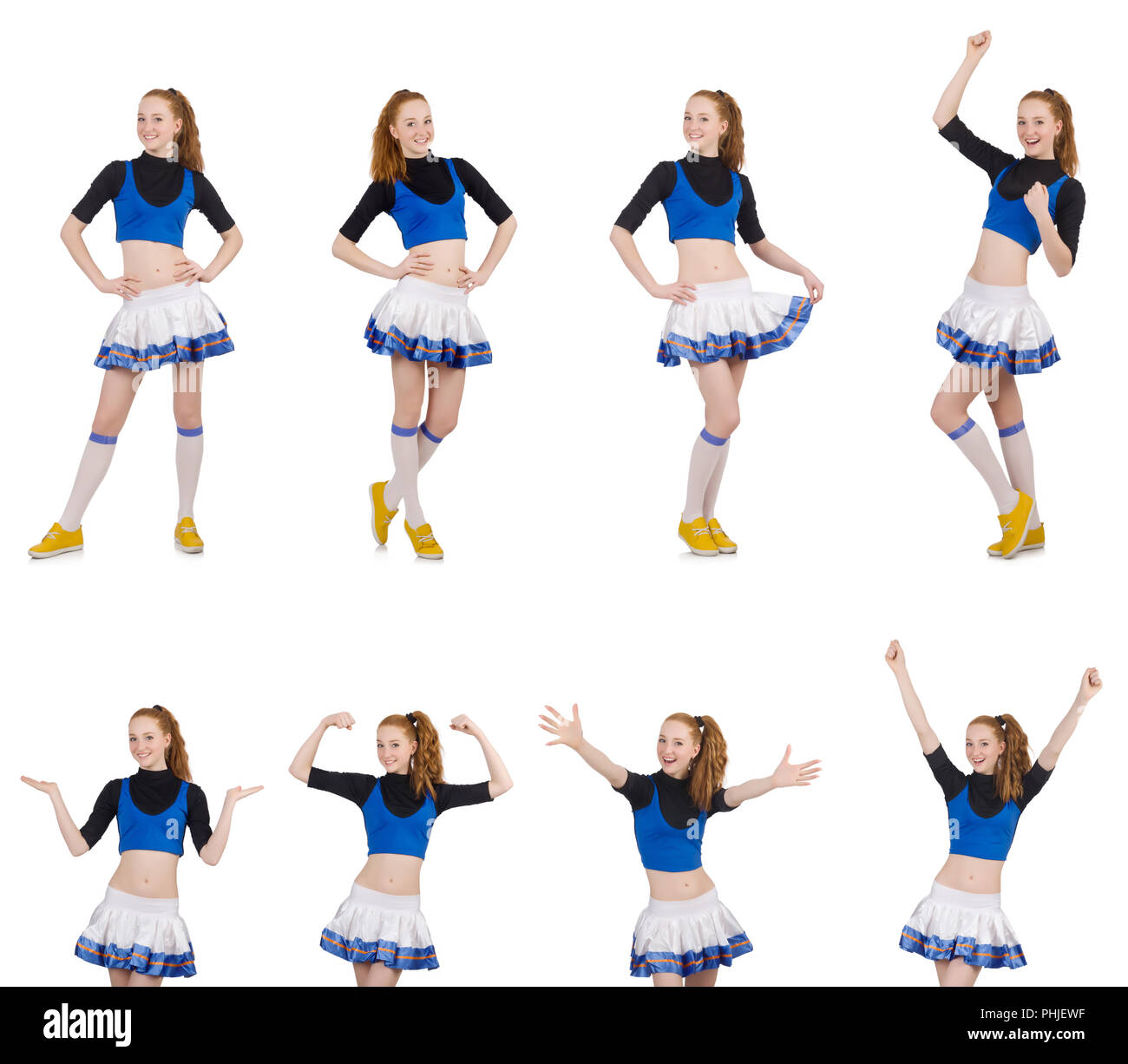 Cute cheerleader dancing cheering dance hi-res stock photography and ...