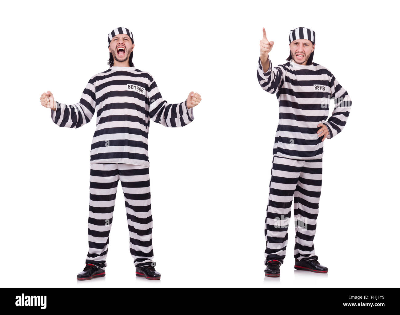Prison inmate isolated on the white background Stock Photo - Alamy