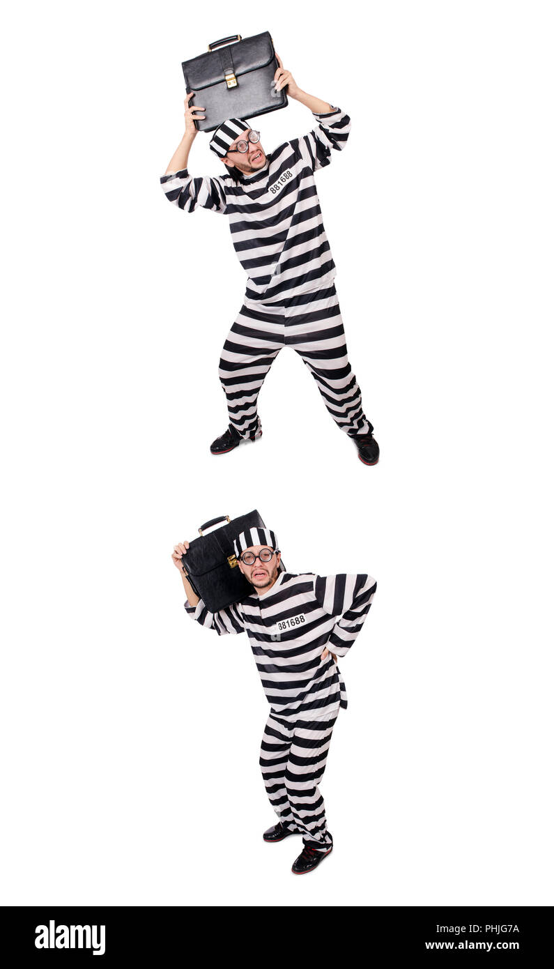 Prison inmate isolated on the white background Stock Photo - Alamy