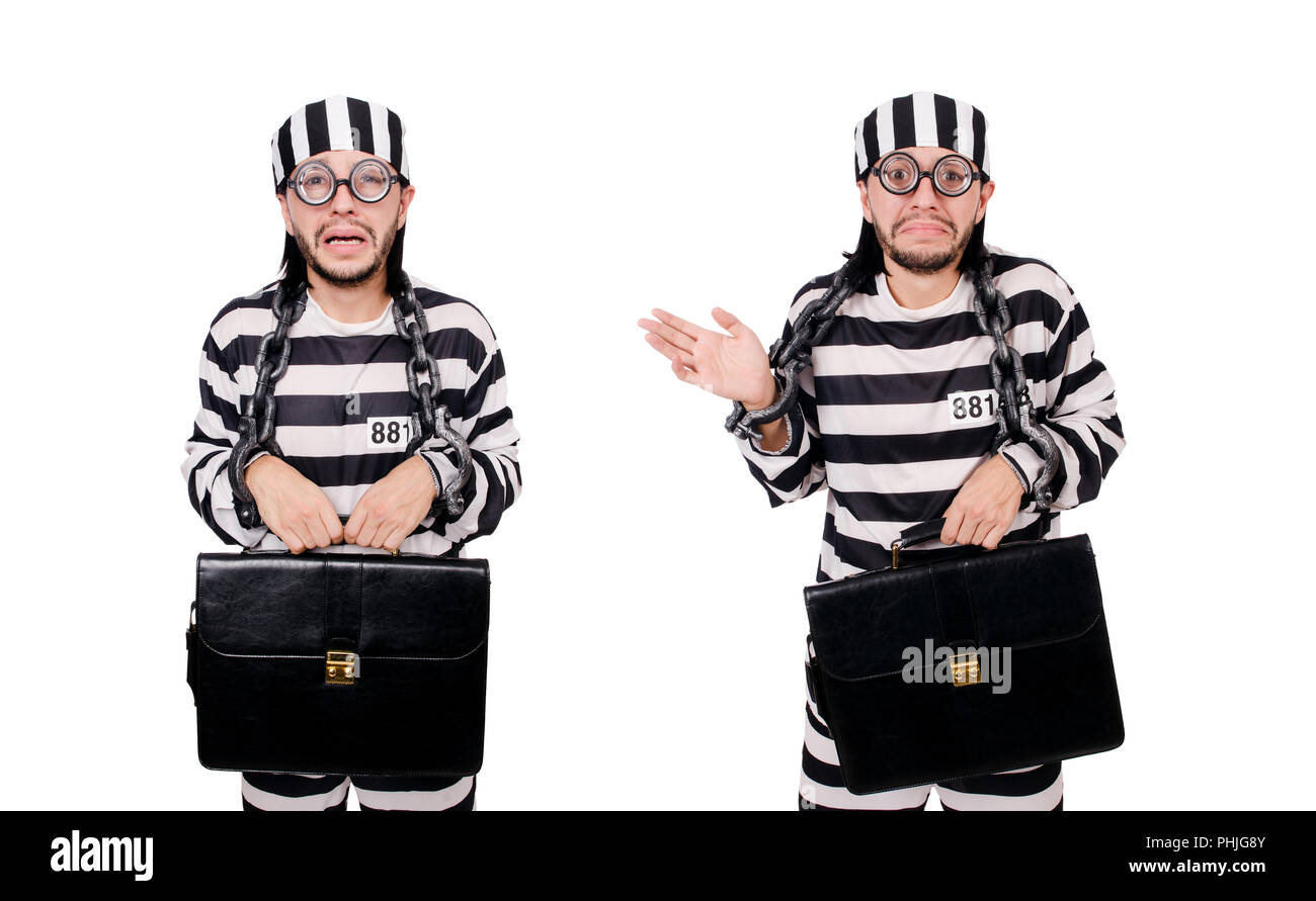 Prison inmate isolated on the white background Stock Photo - Alamy
