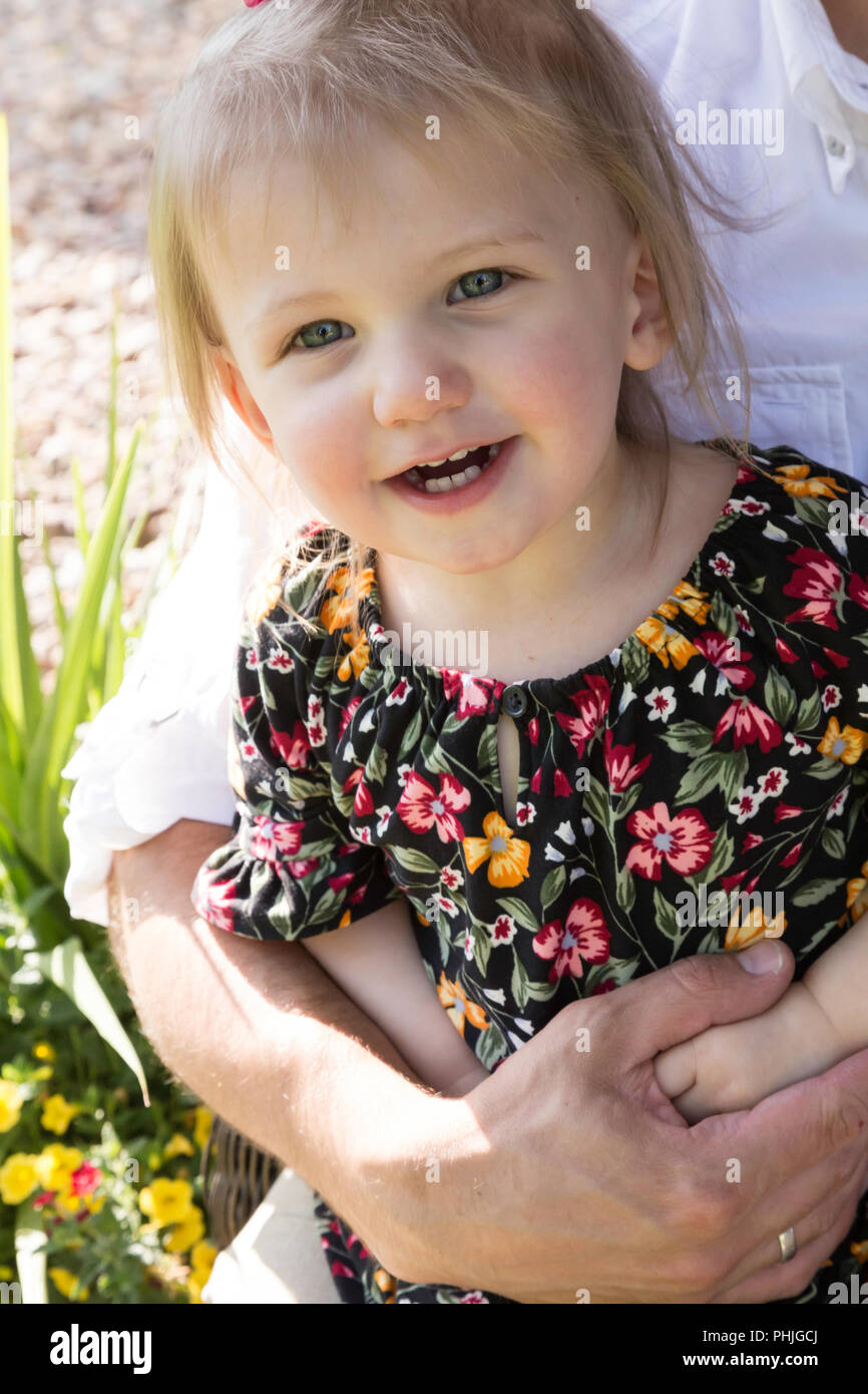Happy Caucasian One year old baby Girl, USA Stock Photo - Alamy