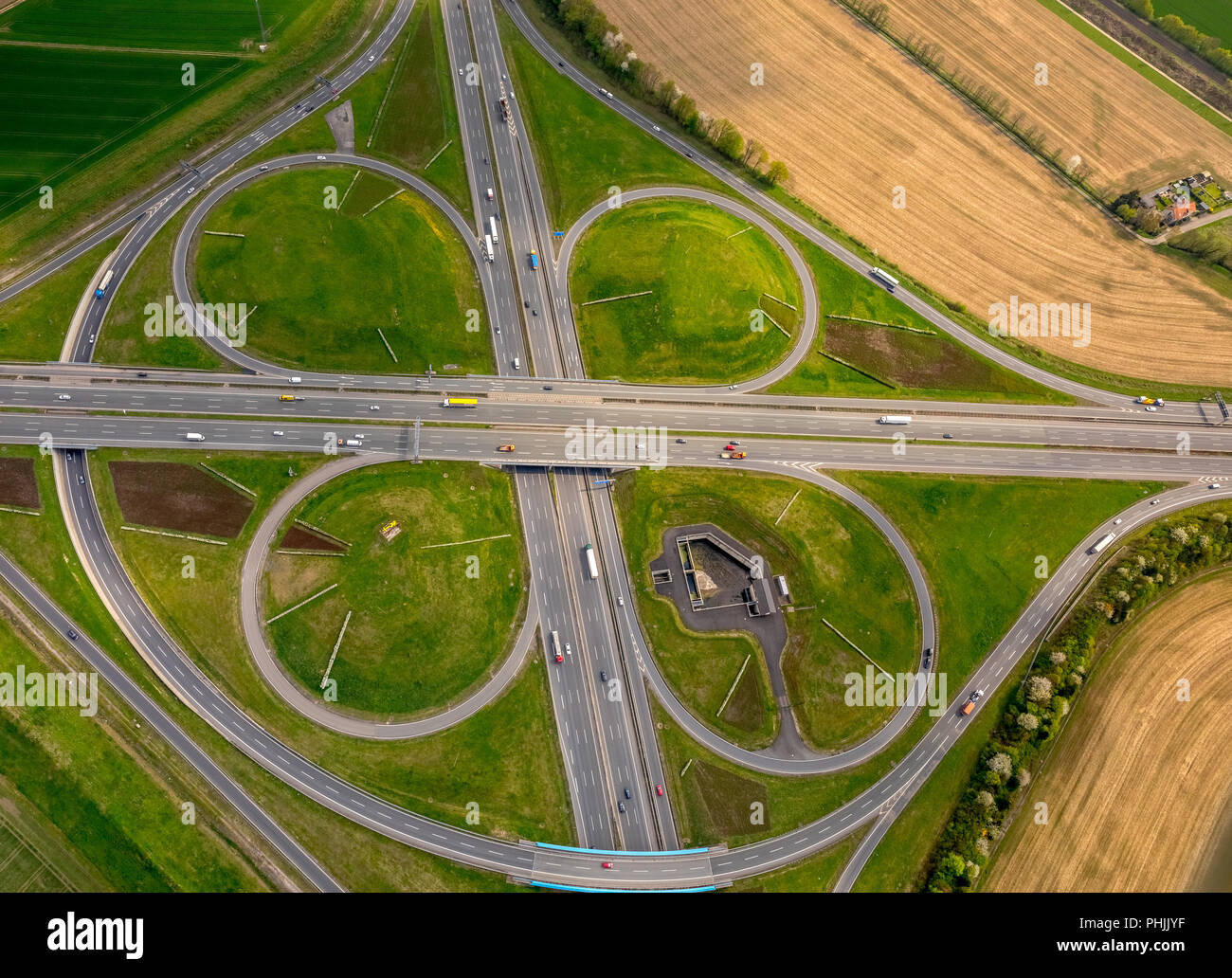Motorway intersection a1 and a2 in kamen hi-res stock photography and ...