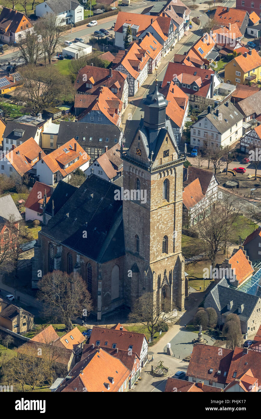 Historical old town of Korbach with Kilianskirche in Korbach. District ...