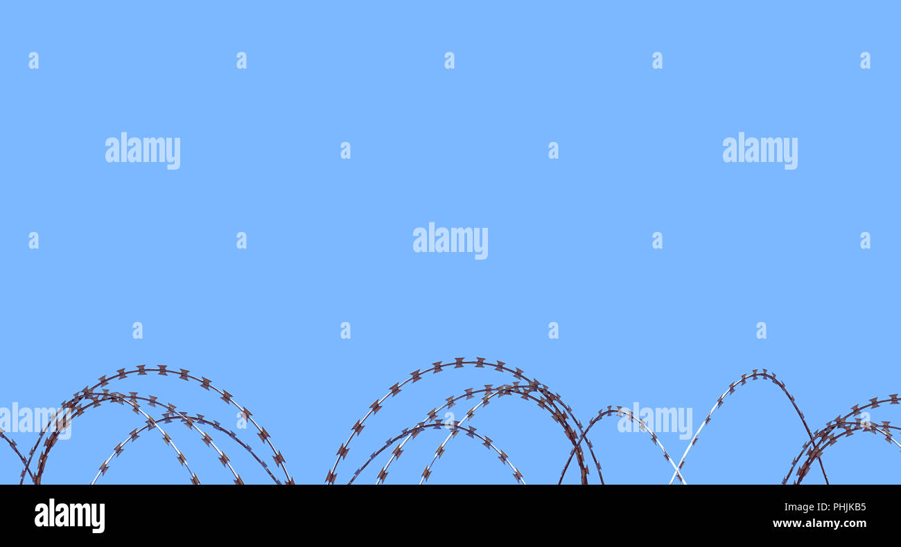 Barbed wire barb wire coil hi-res stock photography and images - Alamy