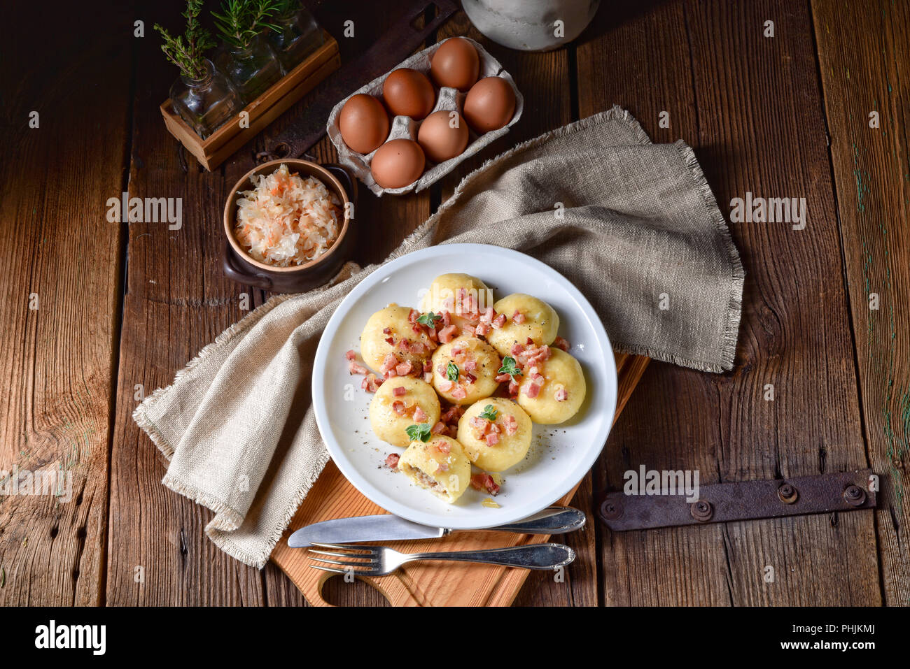 Pyzy are a type of polish dumpling Stock Photo - Alamy