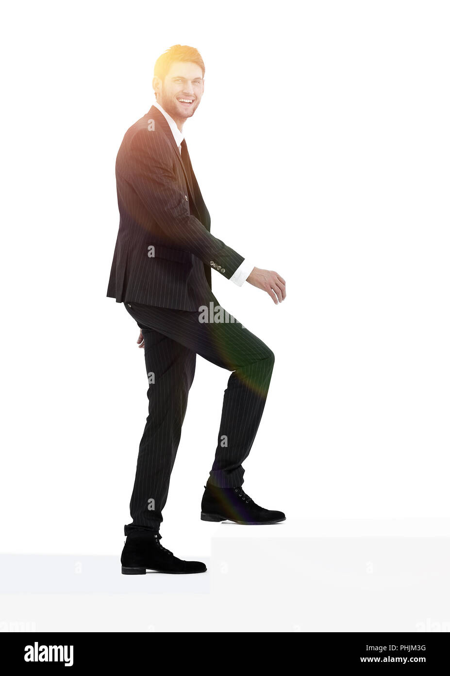 Businessman taking step hi-res stock photography and images - Alamy